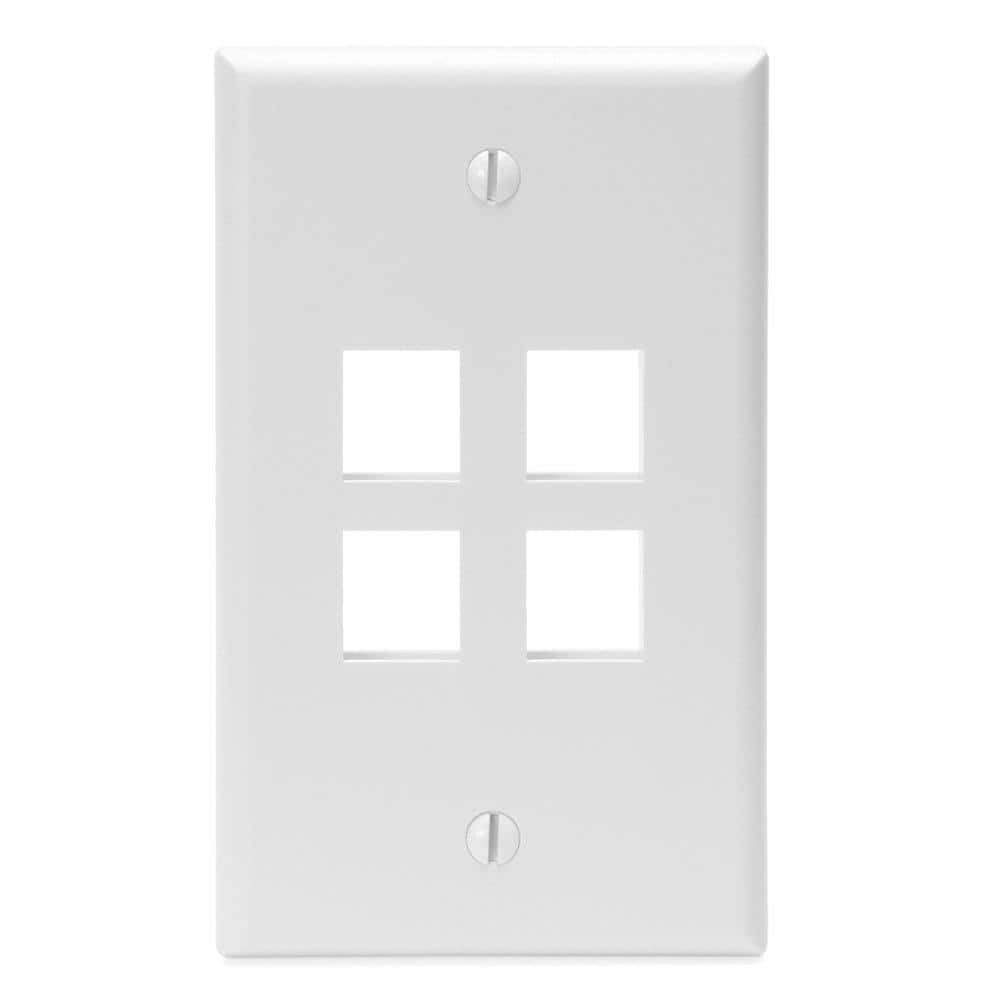 Leviton Brown 1-Gang Audio/Video Wall Plate (1-Pack) 41080-4BP 41080 ...