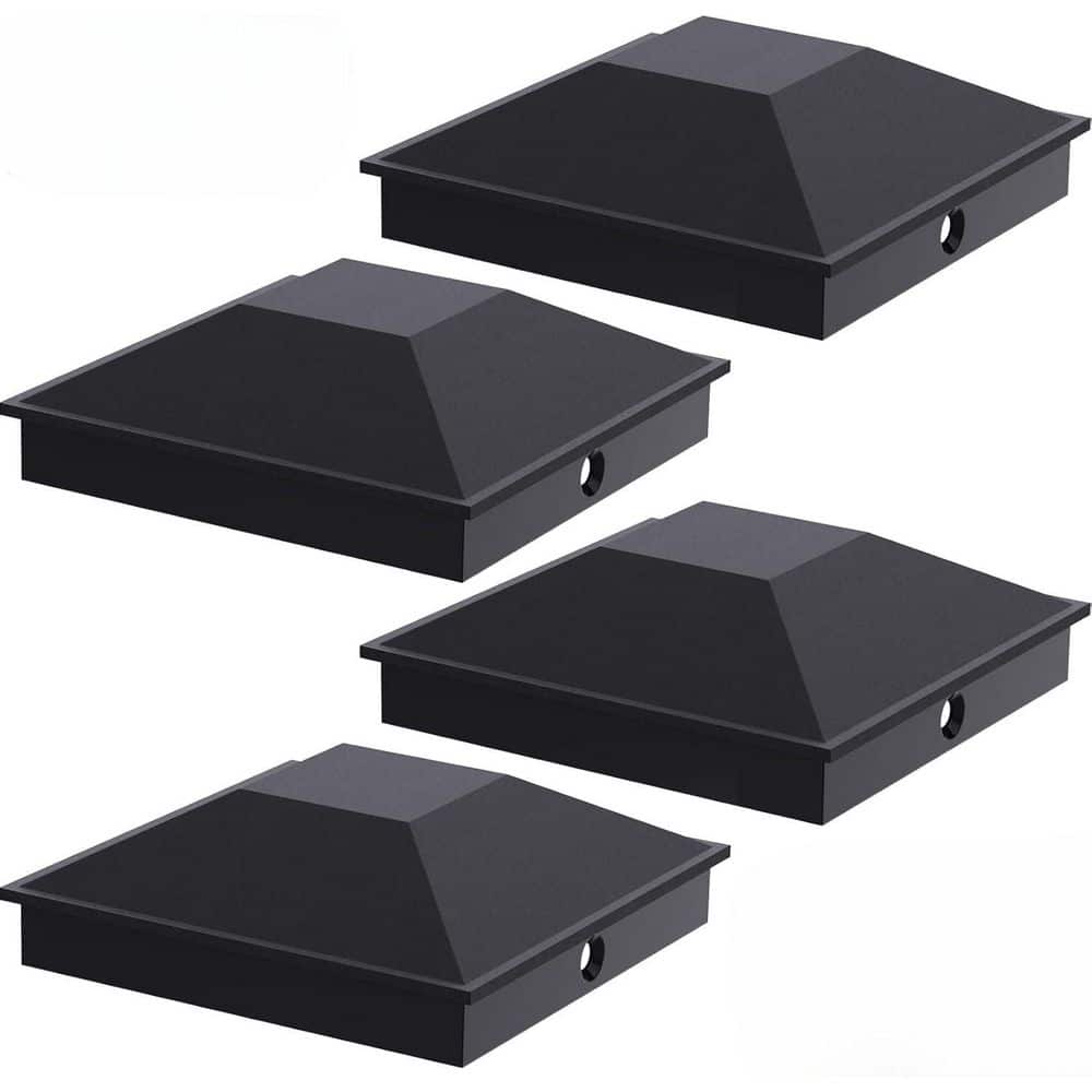 Afoxsos 6x6 Plastic Fence Post Caps with Frosted Finish Waterproof ...