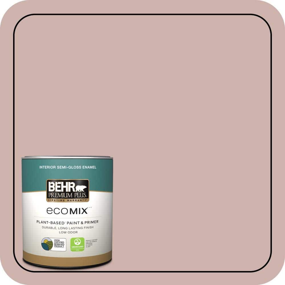 BEHR PREMIUM PLUS 1 qt. #180E-3 Plymouth Notch Semi-Gloss Enamel EcoMix ...