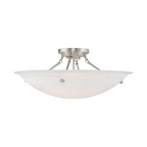 ENERGETIC LIGHTING 14 in. Brushed Nickel Selectable LED Round Double ...