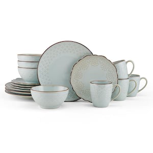 Pfaltzgraff 16-Piece Panama Coastal Beige Stoneware Dinnerware Set ...