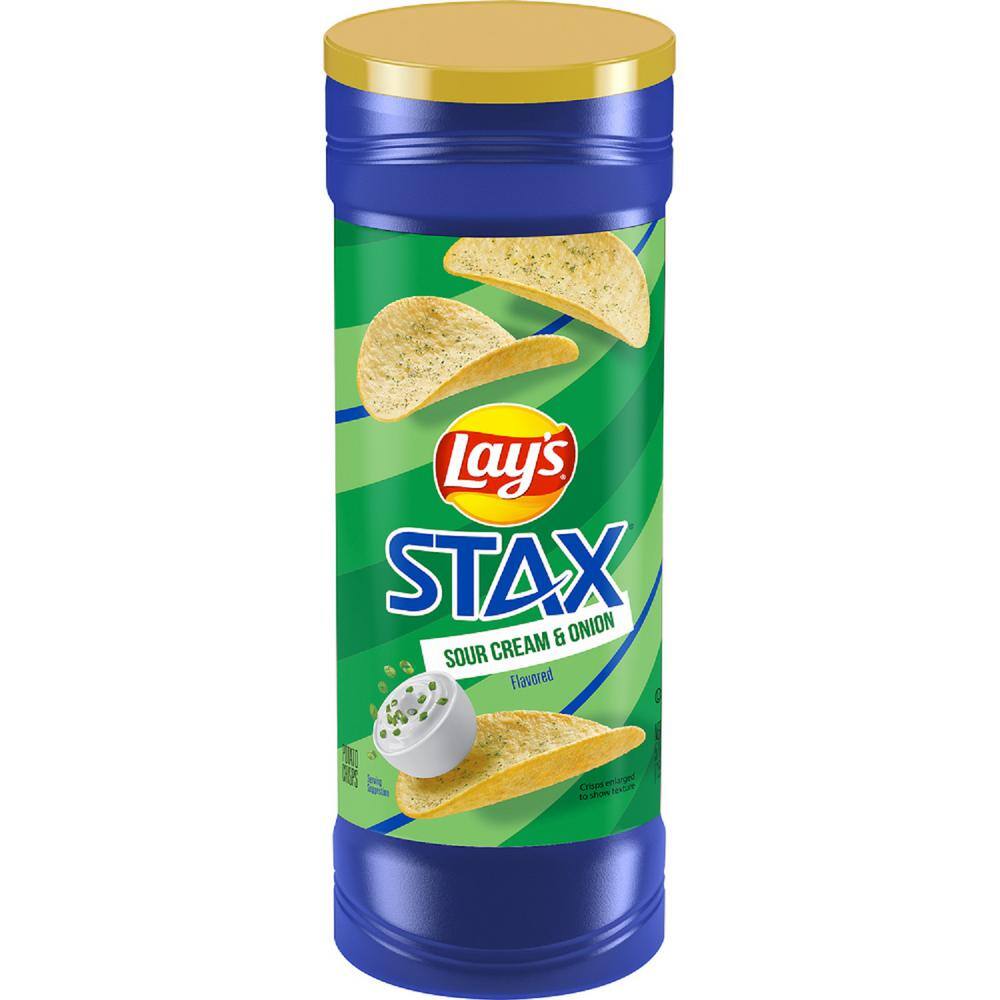 Frito Lay Crisps 4.5 oz. Stax Potato Sour Cream and Onion Flavored ...