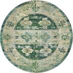 Unique Loom Monterey Empire Green 8' 0 x 8' 0 Round Rug 3139921 - The ...