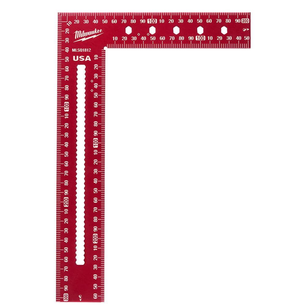 Milwaukee 200mm x 300mm Aluminum Framing Square MLSQ1812 - The Home Depot