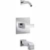 Delta Ara 1-Handle Tub and Shower Faucet Trim Kit in Chrome with Less ...