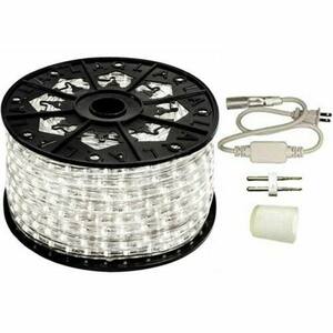 AQLIGHTING Outdoor/Indoor 150 ft. Plug-in Cool White Rope Light ...
