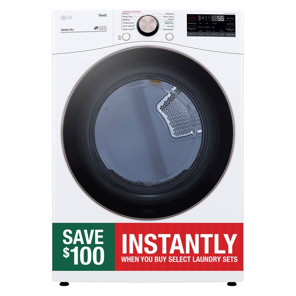 Reviews for LG 7.4 Cu. Ft. Vented SMART Stackable Gas Dryer in White ...