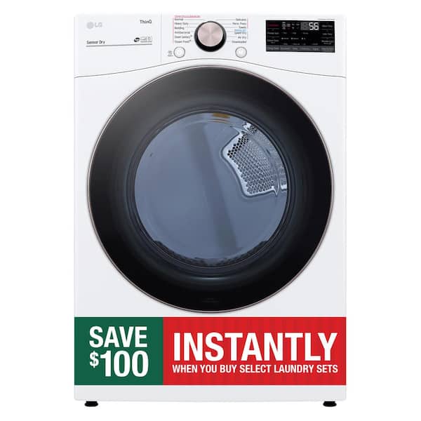 Reviews for LG 7.4 Cu. Ft. Vented SMART Stackable Gas Dryer in White ...