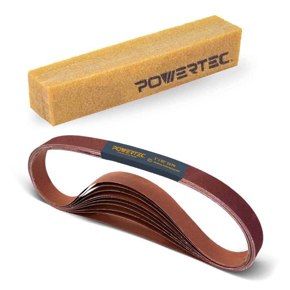 ‎POWERTEC 1 in. x 30 in. Aluminum Oxide Sanding Belts 60/80/120/150/240 ...