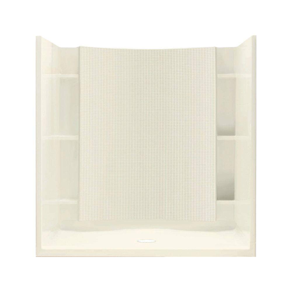 STERLING Accord 36 in. x 60 in. x 75.75 in. Shower Kit in Biscuit with ...