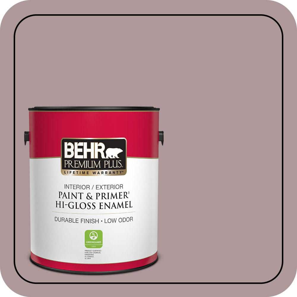 BEHR PREMIUM PLUS 1 gal. #110F-4 Heirloom Orchid Hi-Gloss Enamel ...