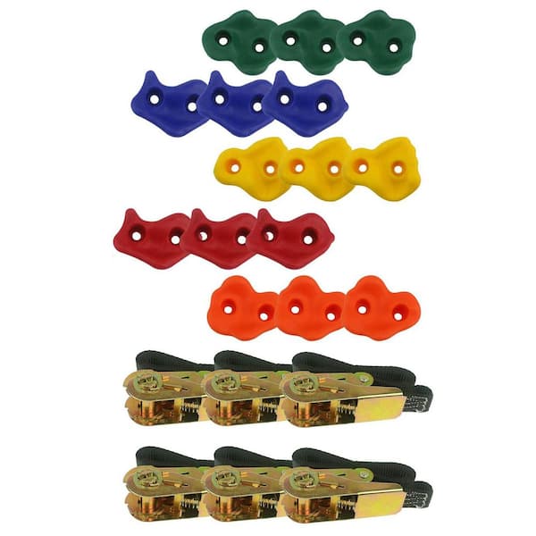 2-Pack Gymnastic Rings, Outdoor Training Equipment, Plastic/Rubber, Non ...