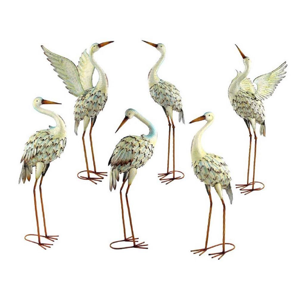 Zaer Ltd. International Iron Heron Garden Statues (Set of 6) ZR801809 ...