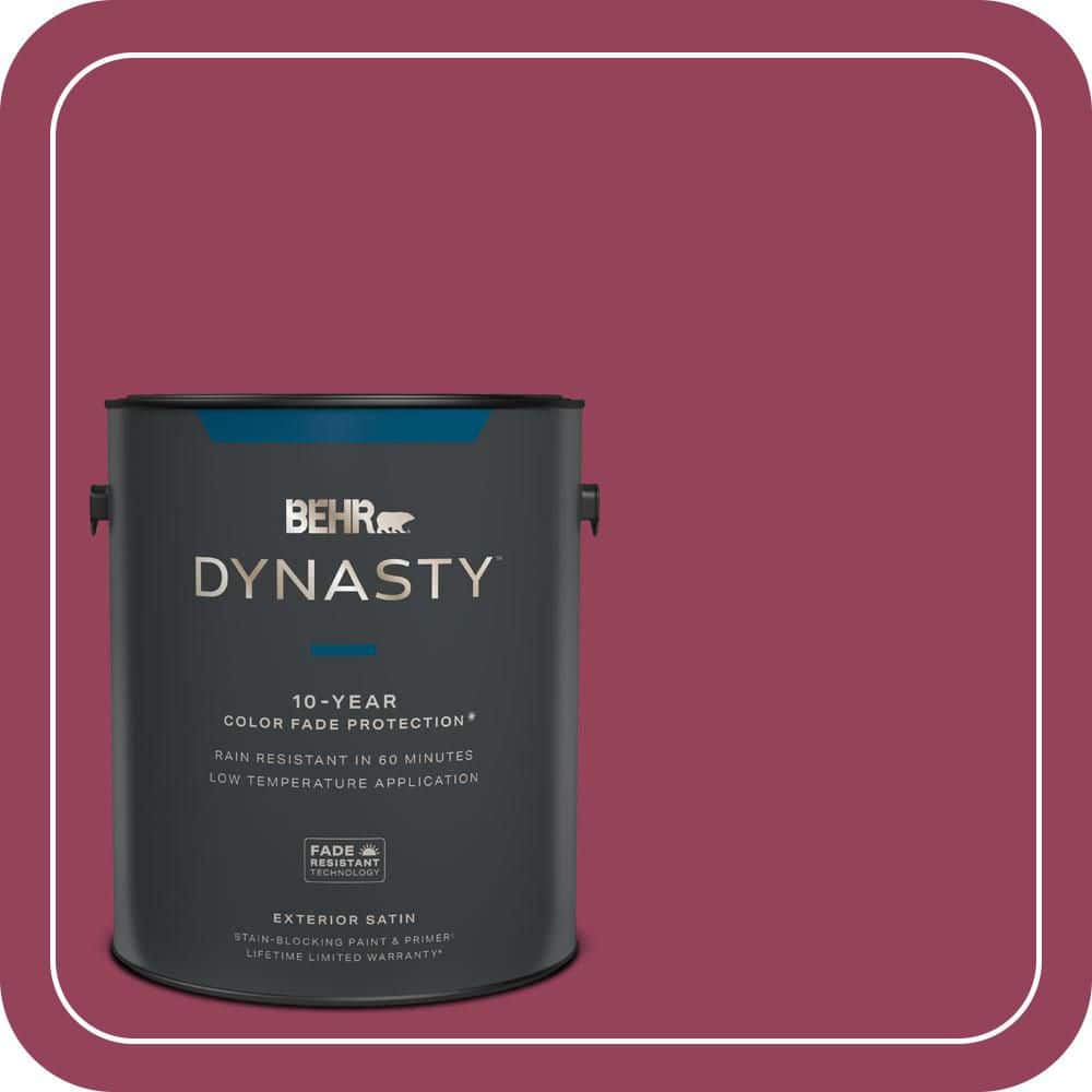 BEHR DYNASTY 1 gal. #110B-7 Raspberry Pudding Satin Enamel Exterior ...