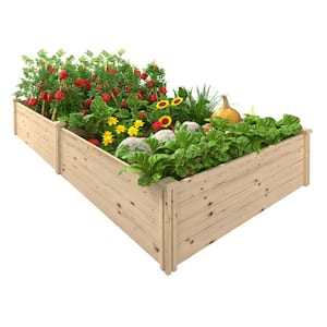 Reviews for VEIKOUS 8 ft. x 4 ft. x 15 in. Cedar Wood Raised Garden Bed ...