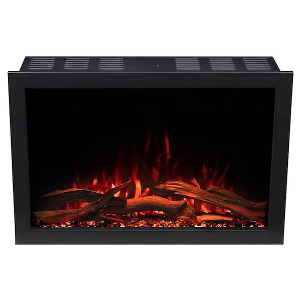 Modern Ember Highmark Traditional 33 in. Smart Electric Fireplace ...