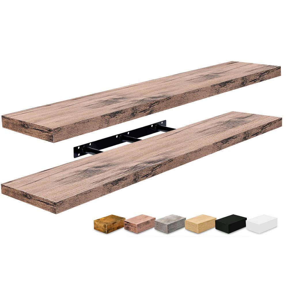 Sorbus 2 Pack Extra Long Floating Shelves for Wall, 47 in. W x 9.25 in ...
