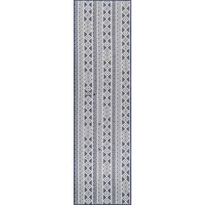 nuLOOM Asha Simple Border Light Brown 2 ft. x 8 ft. Indoor/Outdoor ...