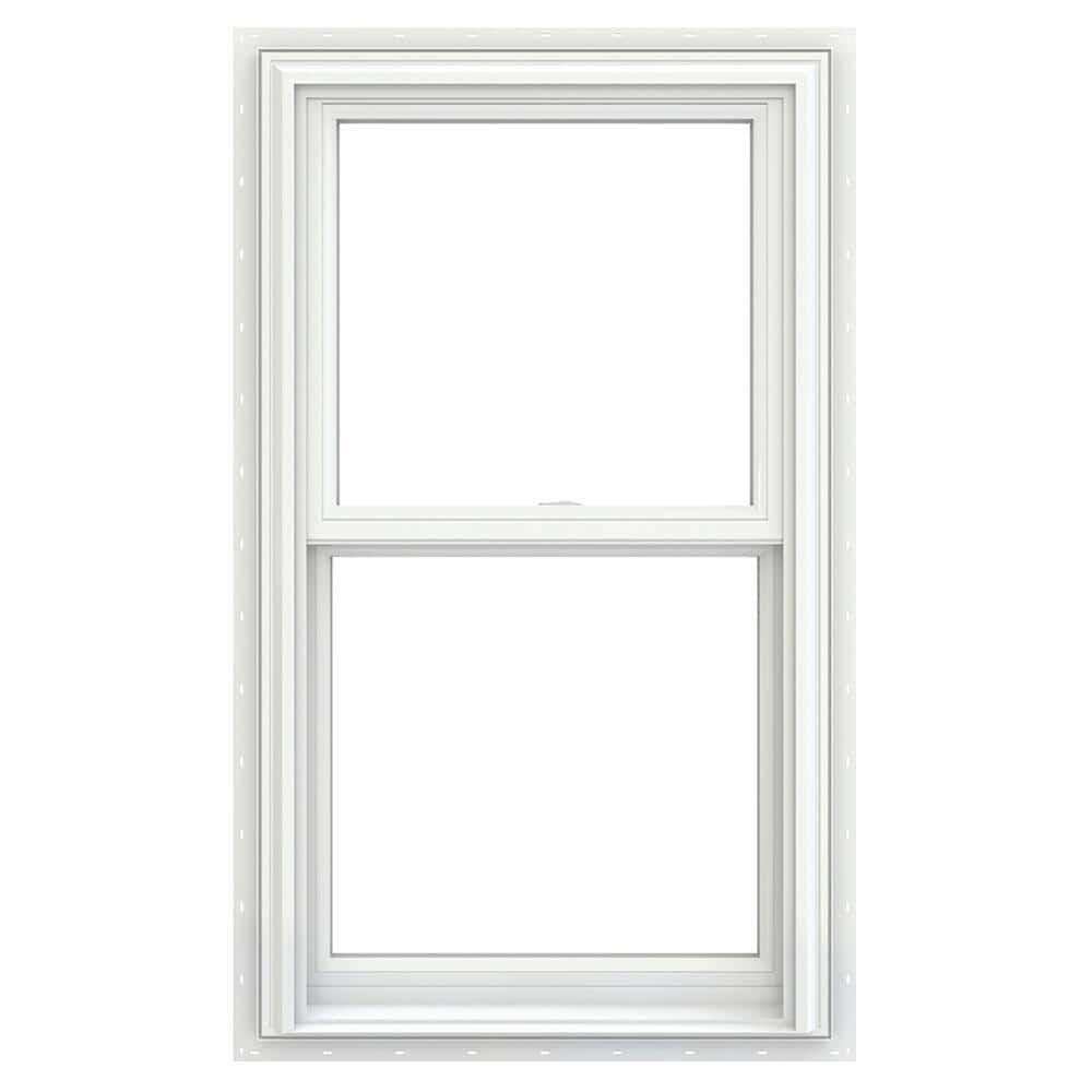 JELD-WEN V-2500 Series 29.5 in. x 40 in. Double Pane Double Hung Vinyl ...