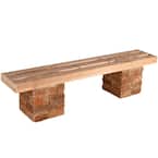 Pavestone RumbleStone 72 in. x 17.5 in. x 14 in. Concrete Garden Bench ...