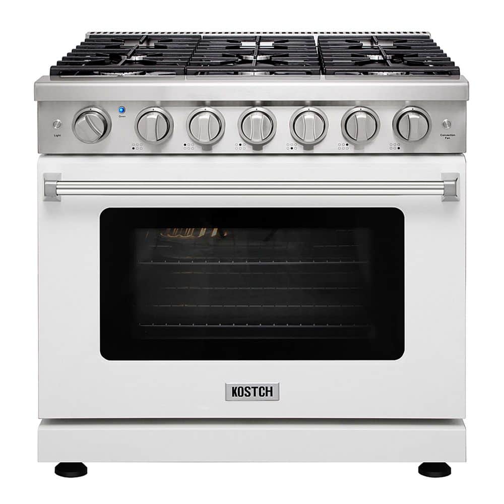 KOSTCH 36 in. 6 Burners Freestanding Propane Gas Range in Stainless ...