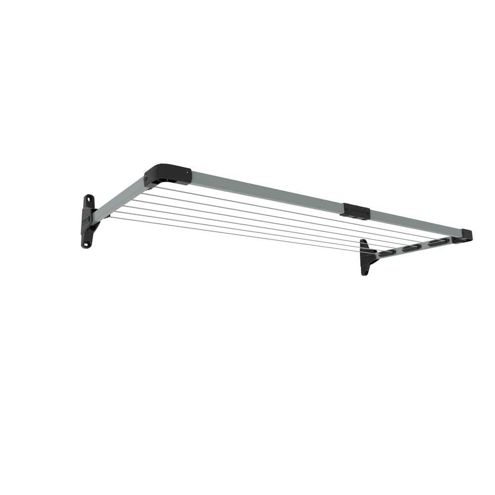 DAYTEK Mk2 Mini Light Gray 8x60x22 Metal Wall Mounted Drying Rack-29.5 ...