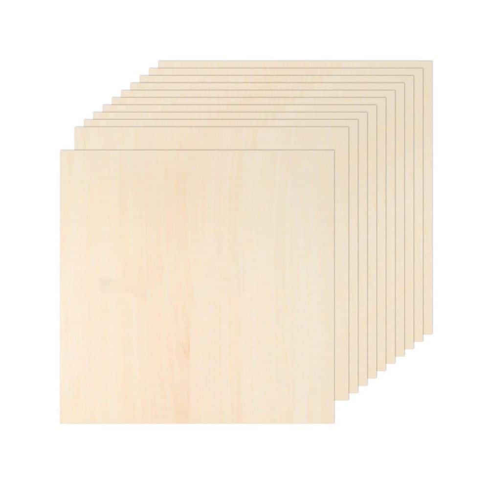 Afoxsos 1/16 in. x 12 in. x 12 ft. Balsa Wood Plywood Project Panel 10 ...