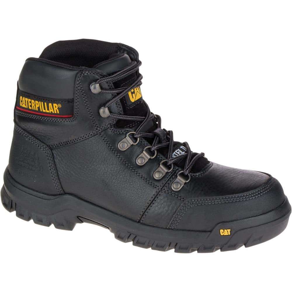 CAT Footwear Men's Outline 6'' Work Boots - Steel Toe - BLACK Size 8(M ...