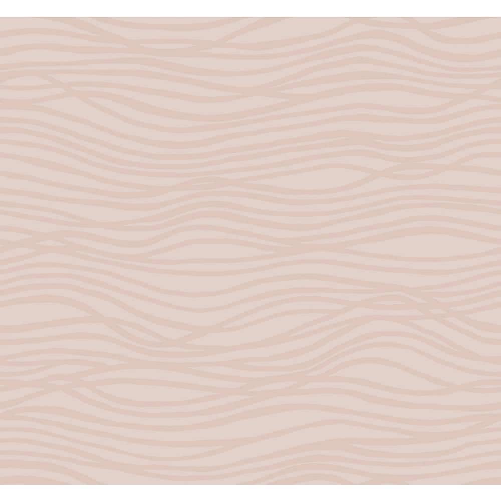 A-Street Prints Galyn Pink Rose Gold Pearlescent Wave Textured Paper ...