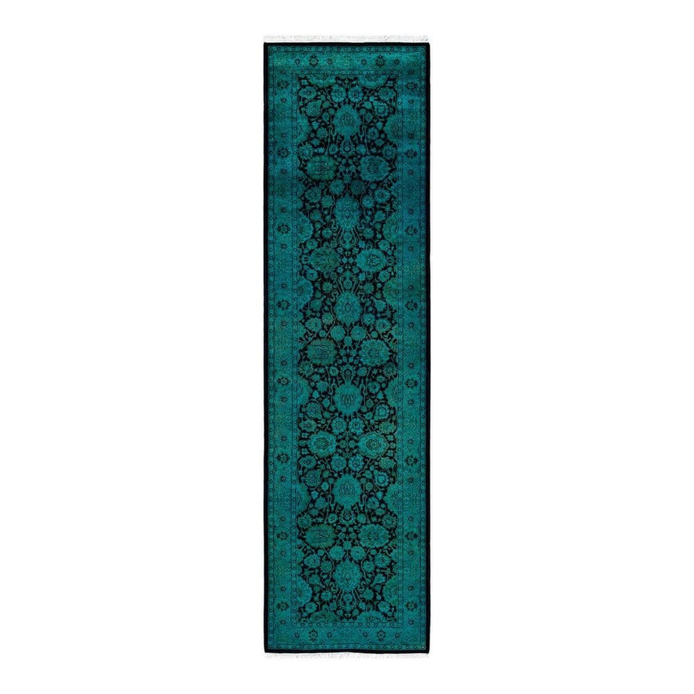 Chloe & Olivia Home Overdyed Green 2 ft. 7 in. x 9 ft. 8 in. Wool ...