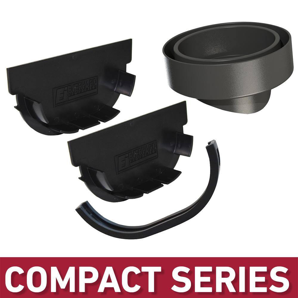 U.S. TRENCH DRAIN Compact Series End Caps and Bottom Pipe Adapter for ...
