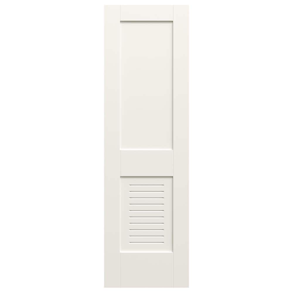 JELD-WEN 24 in. x 80 in. 2 Panel Solid Core White Primed MDF Wood ...