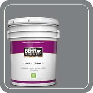 BEHR PREMIUM PLUS 1 qt. #T12-10 Game Over Satin Enamel Exterior Paint ...