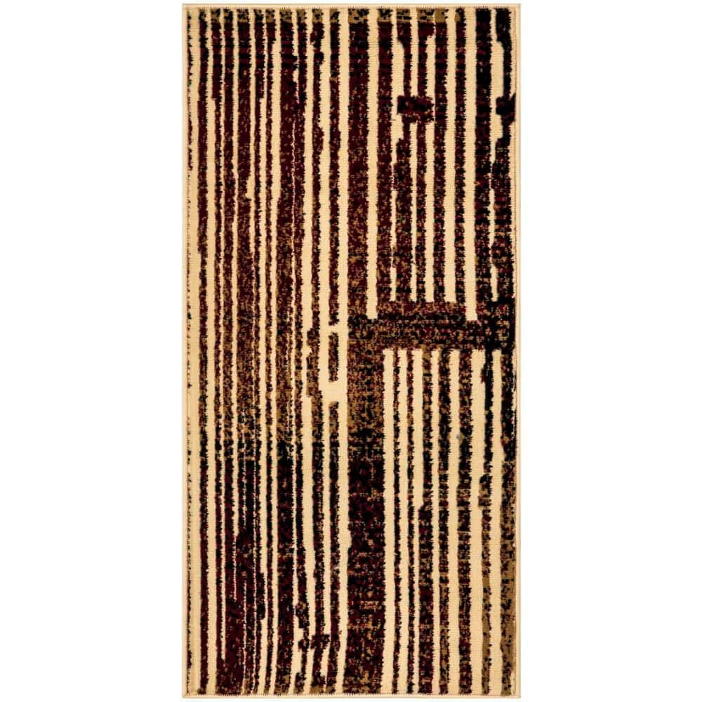 Nourison Grafix Brick Multicolor doormat 2 ft. x 4 ft. Abstract ...