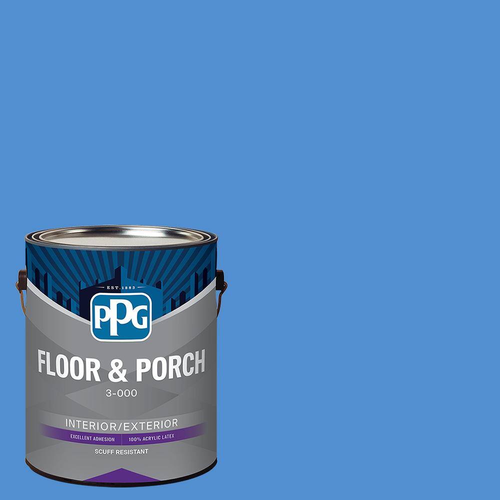 PPG 1 gal. PPG1243-5 Blue Dart Satin Interior/Exterior Floor and Porch ...