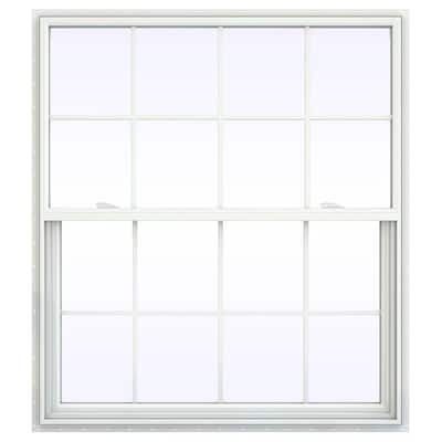 JELD-WEN 47.5 in. x 59.5 in. V-2500 Series White Vinyl Single Hung ...