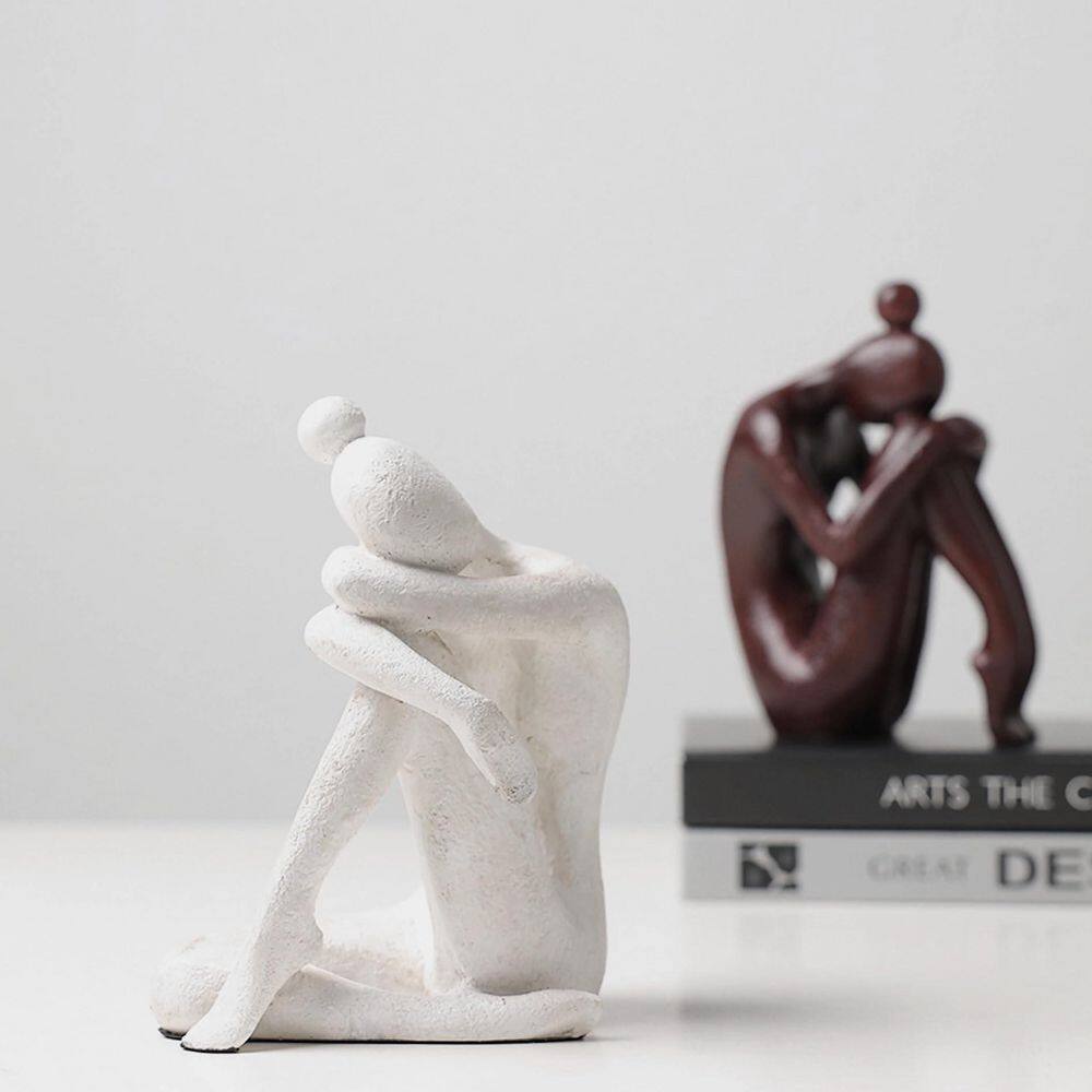Meditation Girl Decorative Bookends, Heavy Duty Resin Book Stoppers Set ...