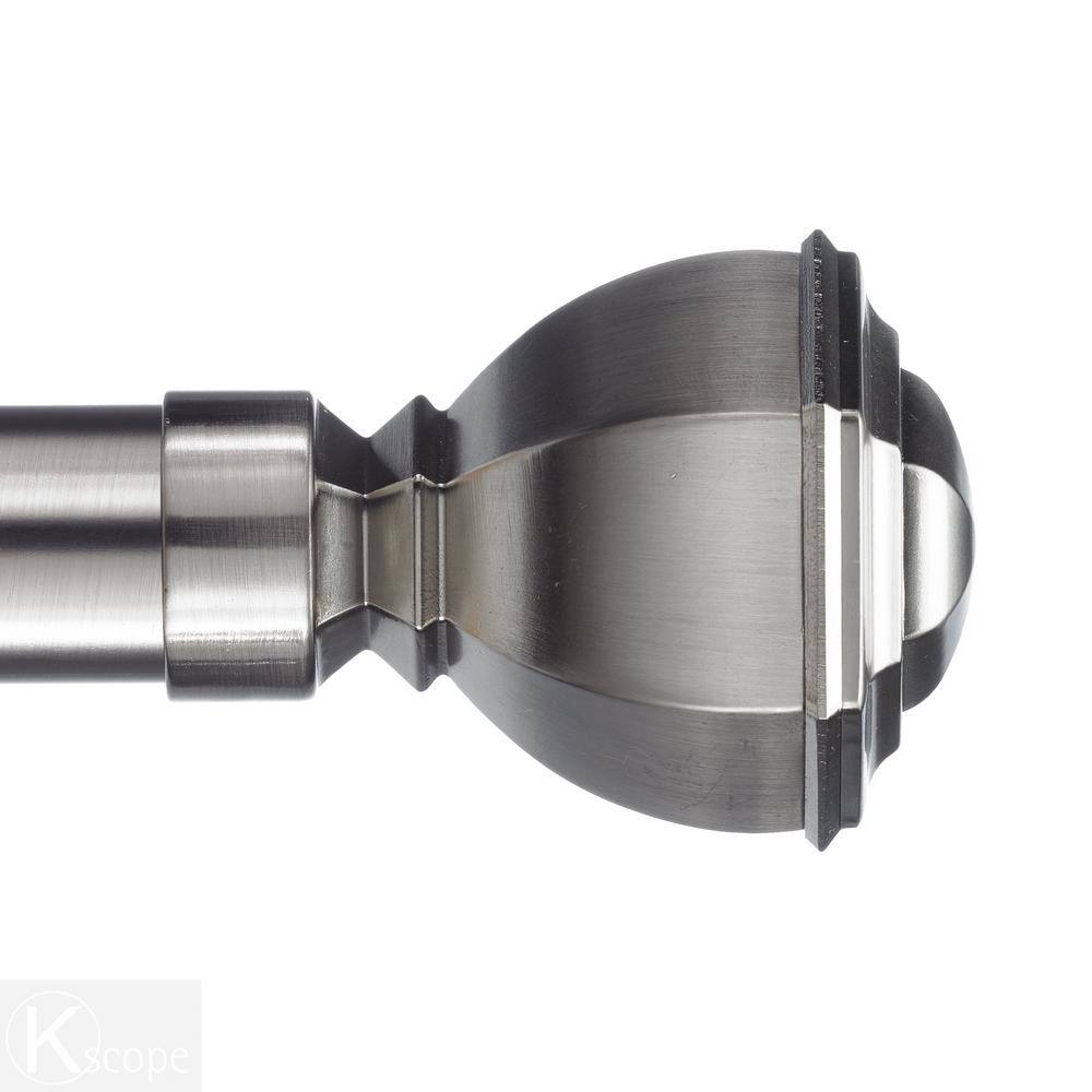 Art Decor 8 ft. Non-Telescoping Single Curtain Rod 1-1/8 in. in ...