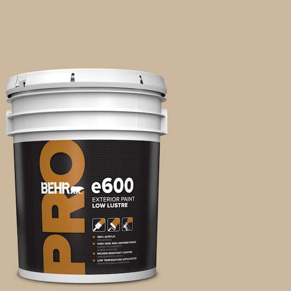 BEHR PRO 5 gal. #MQ2-21 Elemental Tan Low Luster Exterior Paint PR62005 ...