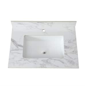 VANITYFUS 43 in. W x 22 in. D Engineered composite White Rectangular ...
