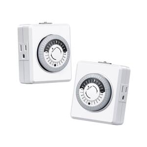 DEWENWILS 15 Amp 24-Hour Indoor Plug-In Heavy-Duty Mechanical Timer ...