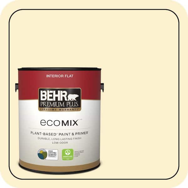BEHR PREMIUM PLUS 1 gal. #P280-1 Summer Bliss Flat EcoMix Plant-Based ...