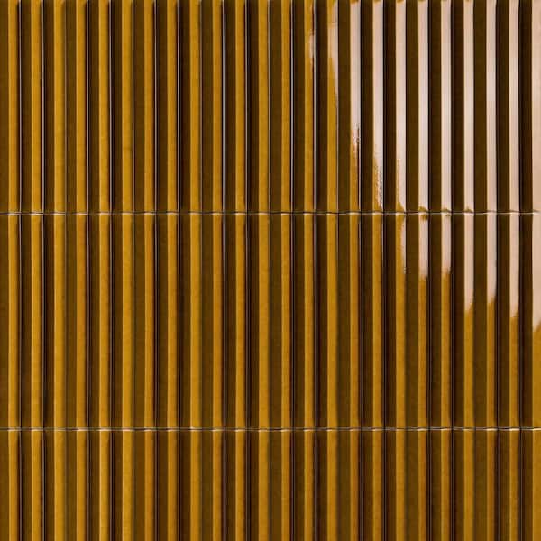 Ivy Hill Tile Apex Ochre Yellow 4.92 in. x 15.74 in. 3D Polished ...