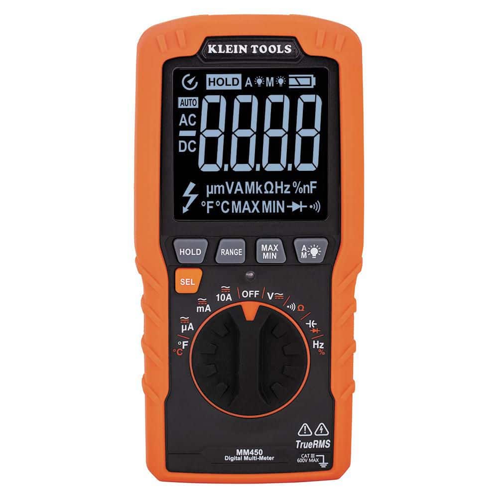 Klein Tools 600 Volt Slim Digital Multimeter, TRMS Auto-Ranging with ...