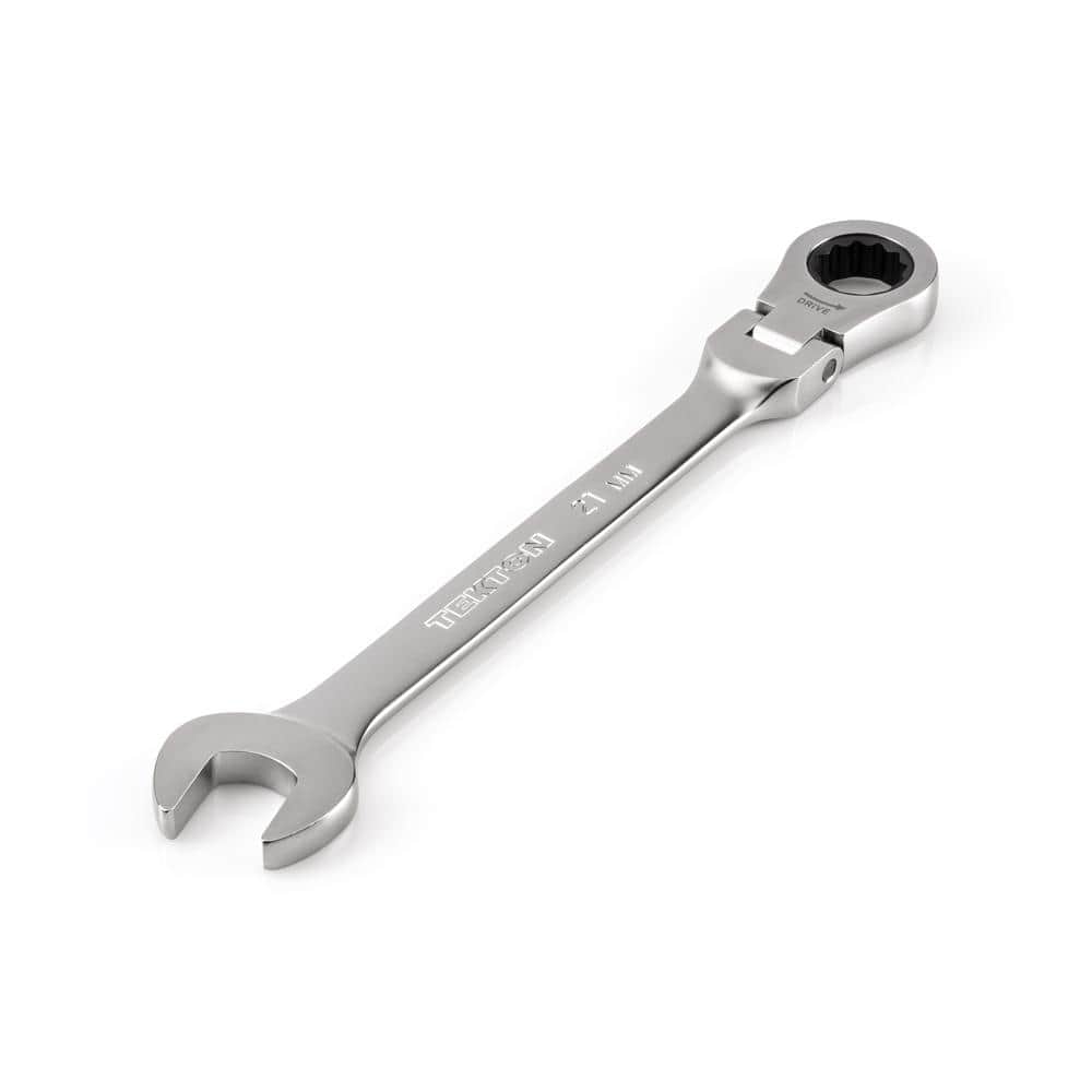 TEKTON 21 mm Flex Head 12-Point Ratcheting Combination Wrench WRC26421 ...