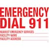 Poolmaster Residential or Commercial Swimming Pool Signs, 911 Facility ...