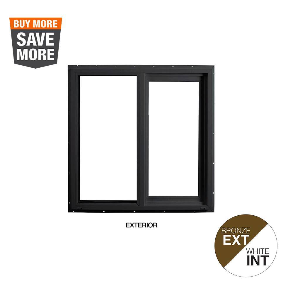 Ply Gem 35.5 in. x 35.5 in. Select Series Horizontal Sliding Left Hand ...