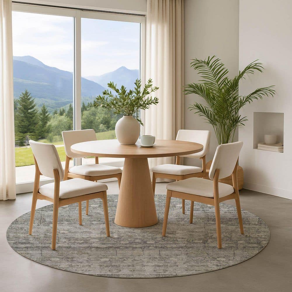 Addison Rugs Mayfield Premium Machine Washable Abstract AMF1768 Pewter ...