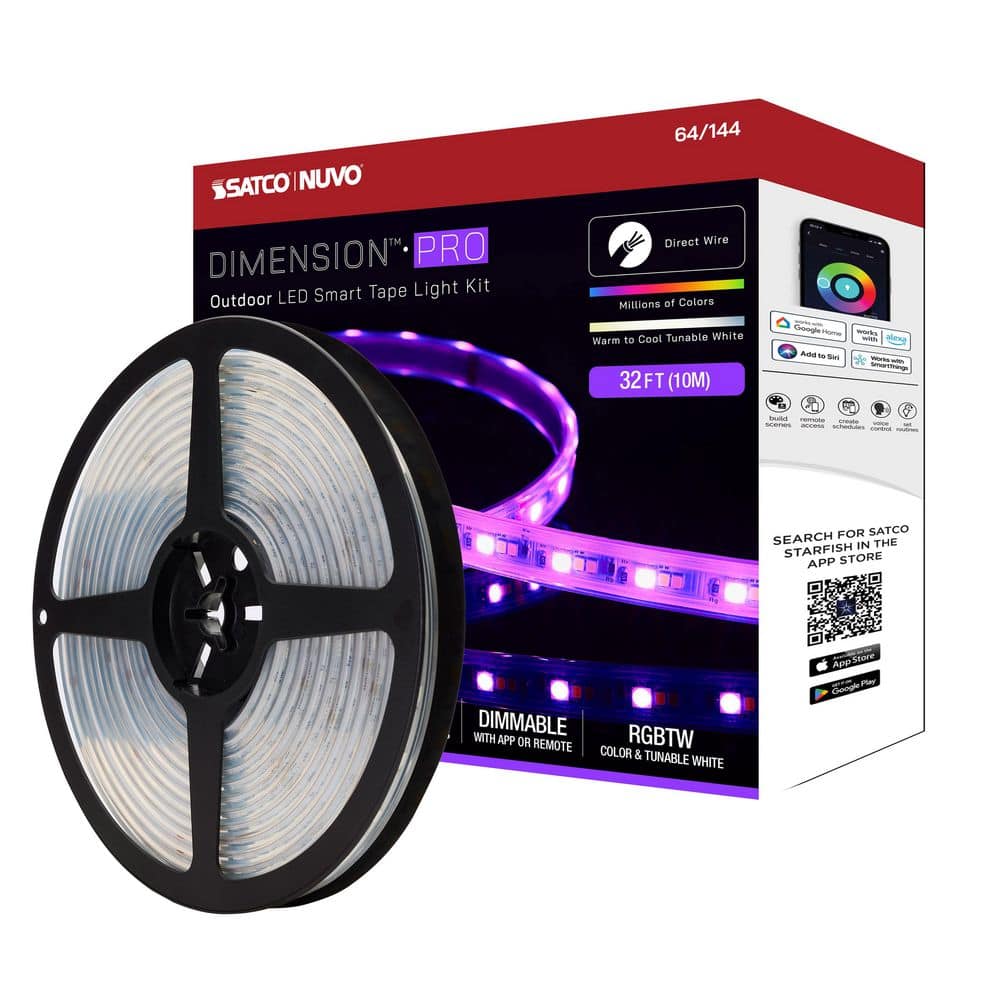 SATCO Dimension Pro Outdoor 32 ft. Hardwired 33W Dimmable IP65 Color ...