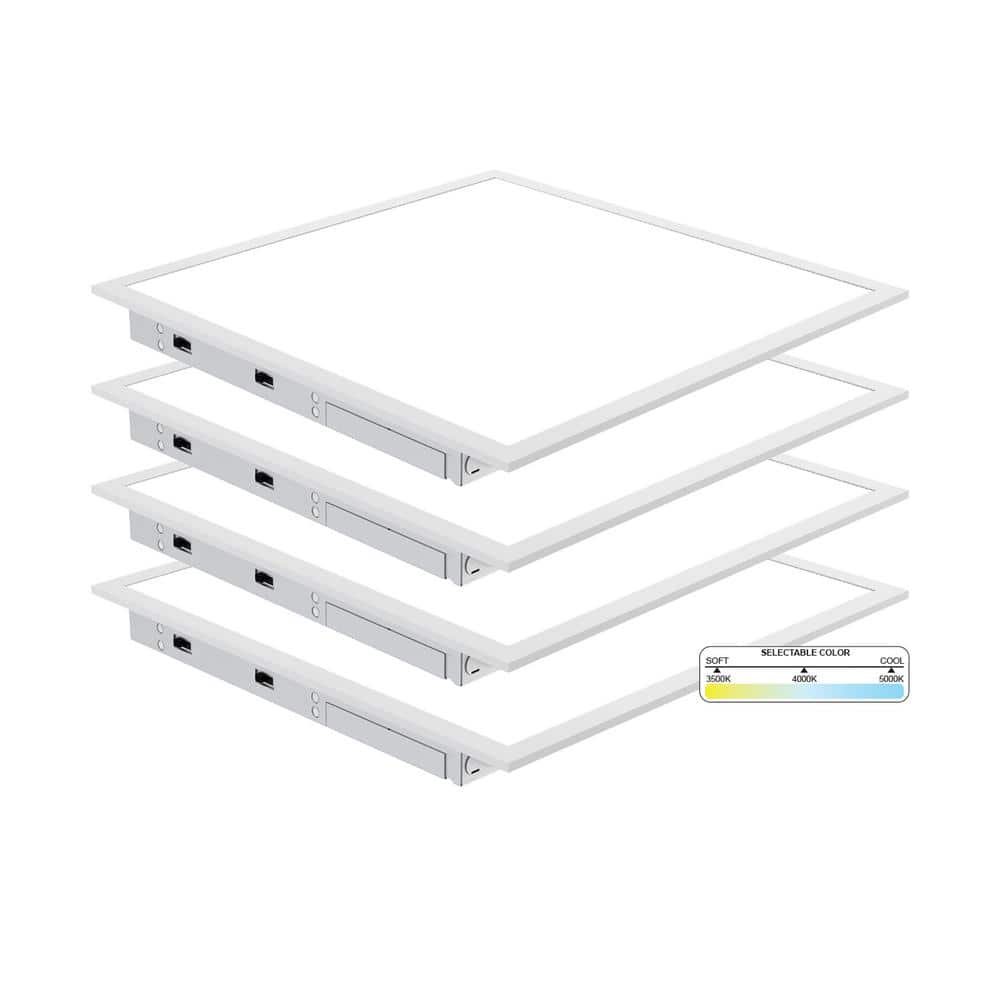 NuWatt 2 ft. x 2 ft. Integrated Backlit LED Panel Internal Driver Drop ...